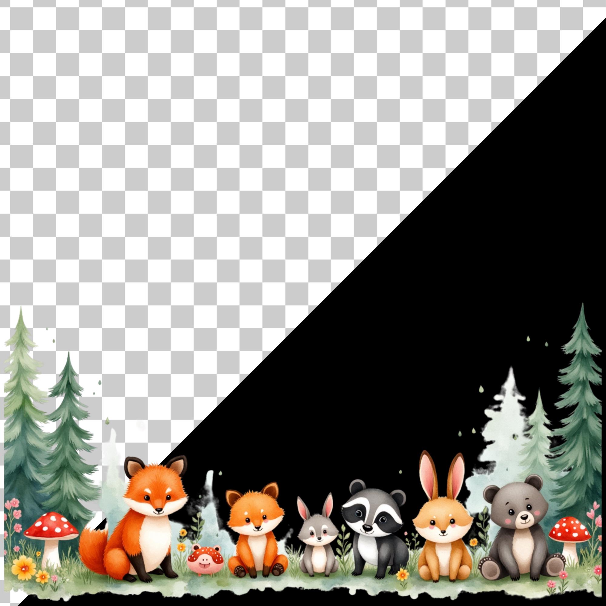 24 Whimsical Woodland Animals Clipart, Cute Forest Animal Bundle ...