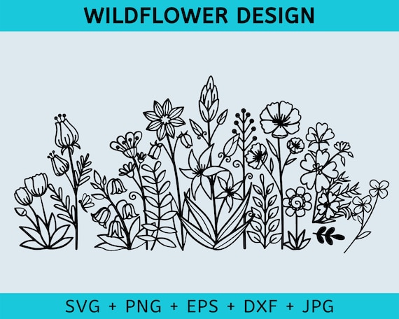 Wild Flower Wreath Svg File for Cricut Wildflower Bouquet SVG - Etsy