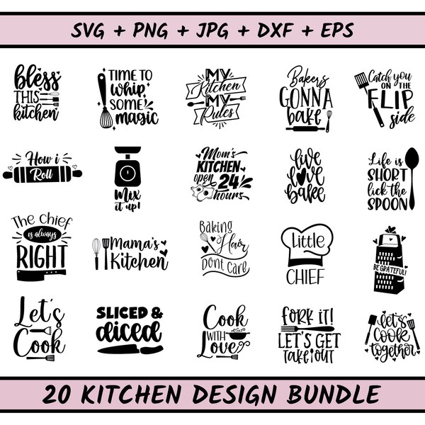 Kitchen Svg Files - Etsy