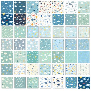 50 Baby Girl Digital Paper Bundle, Boho Nursery Watercolor Toys Pack ...