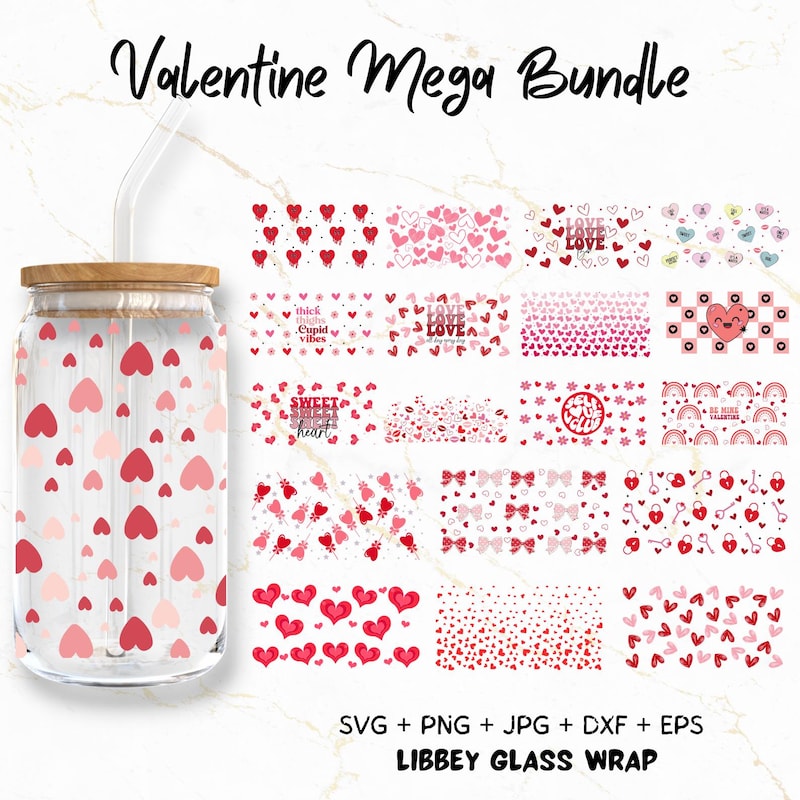 Heart Frosted Cups Love - Etsy