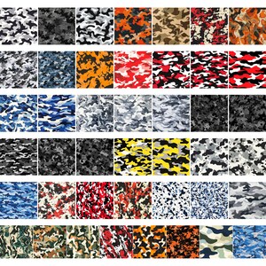 43 Camouflage Digital Paper, Different Patterns Colors Backgrounds ...