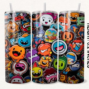 Cartoon Sublimation Design 3D Cartoon Character 20oz Tumbler - Etsy