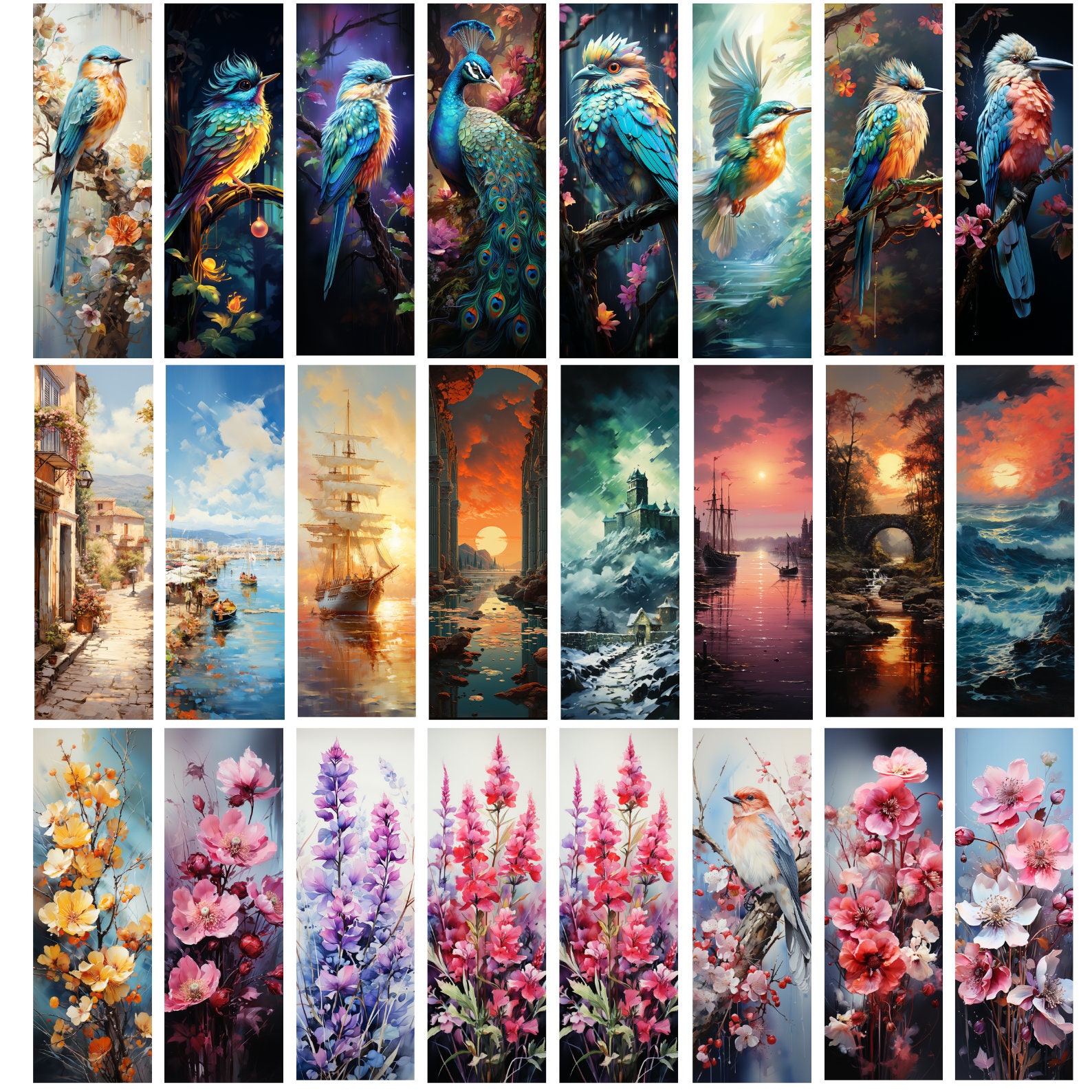 2000 Bookmark Mega Bundle, Bookmark Sublimation Png Designs, Floral ...