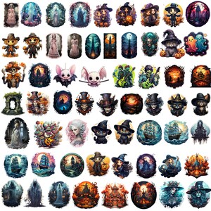 500+ Happy Halloween Clipart Bundle, Watercolor Halloween Pumpkin ...