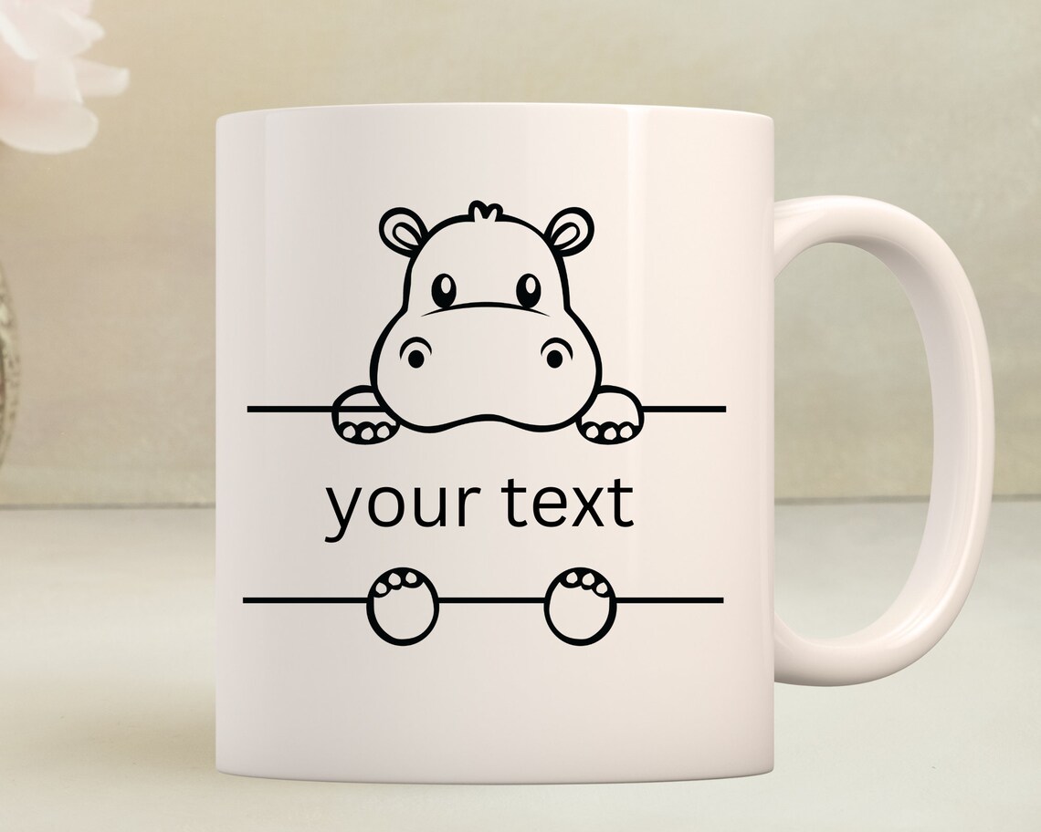 Hippo Svg, Split Safari Animals, Safari Animals Outline Svg, Safari ...