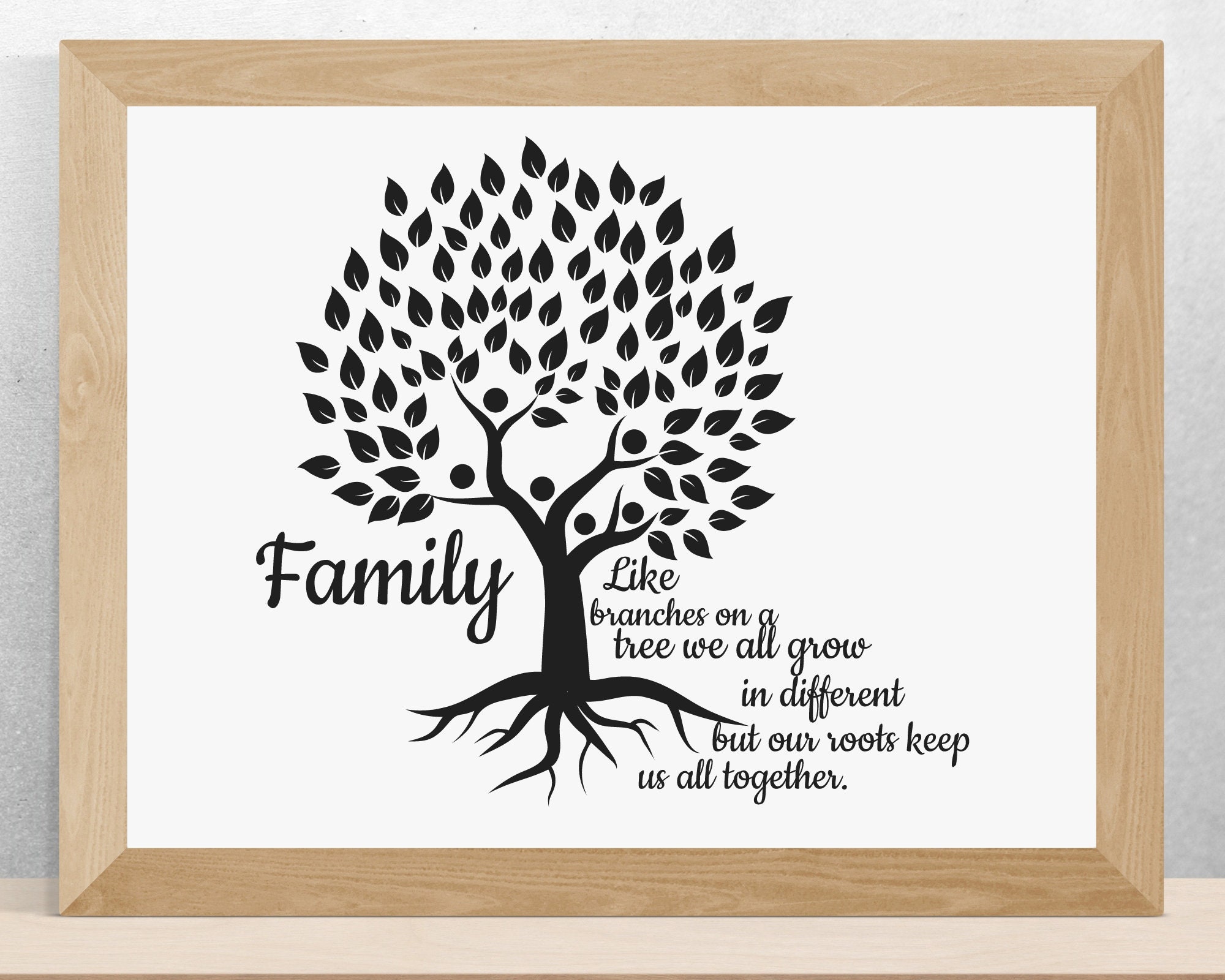 Family Tree With Quotation Svg, Family Reunion Svg, Tree of Life Svg ...