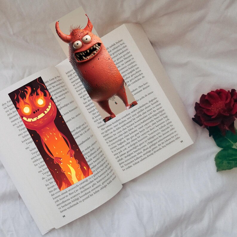 200+ Monster Bookmark PNG Bundle, Cute Cartoon Monster Bookmarks, Kids ...