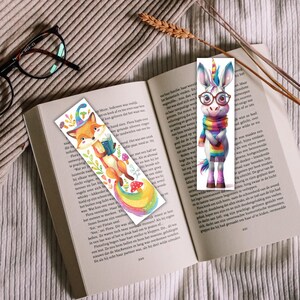 40+ Quirky Animals Bookmarks Bundle, Bookmark Sublimation PNG ...