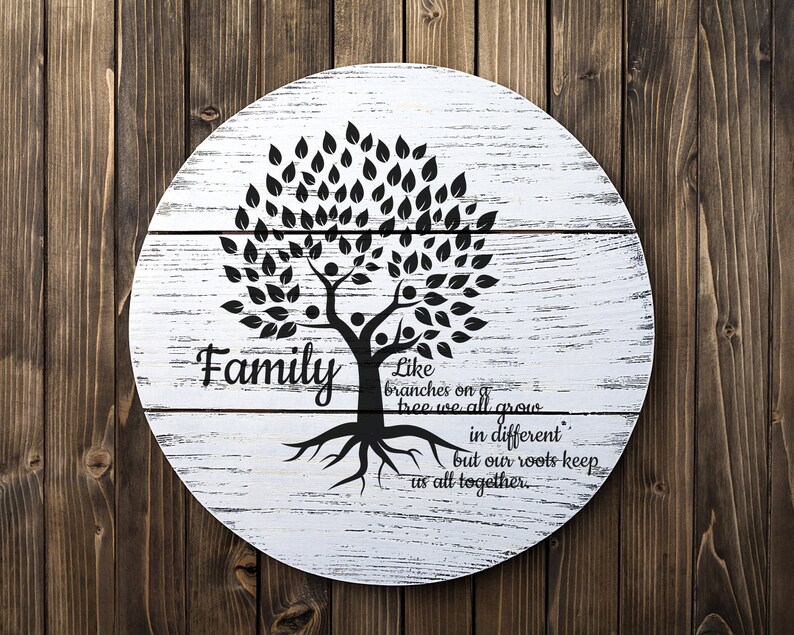 Family Tree With Quotation Svg, Family Reunion Svg, Tree of Life Svg ...