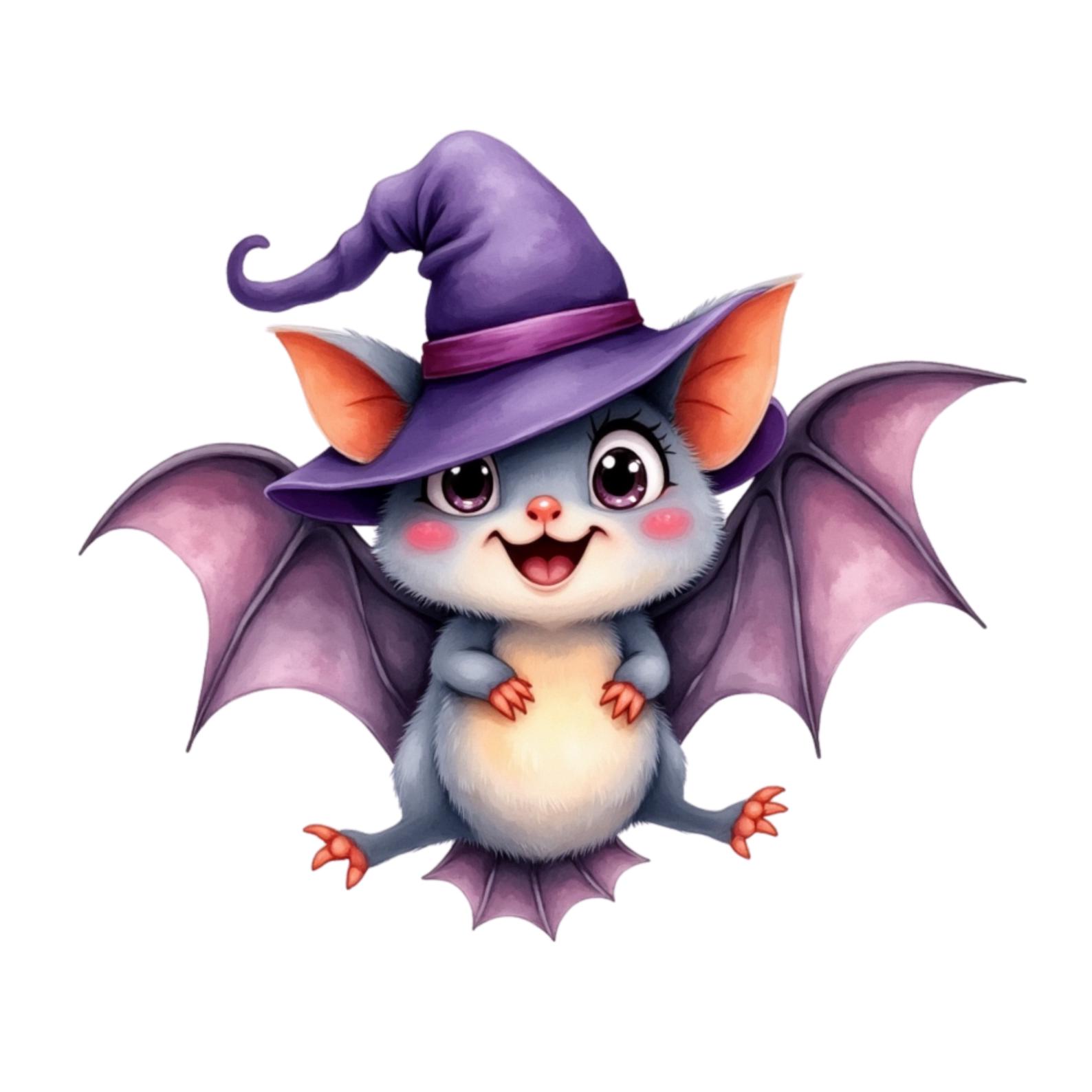 50 Quirky Bats Png Clipart, Cute & Funny Bats Bundle, Cute Halloween ...