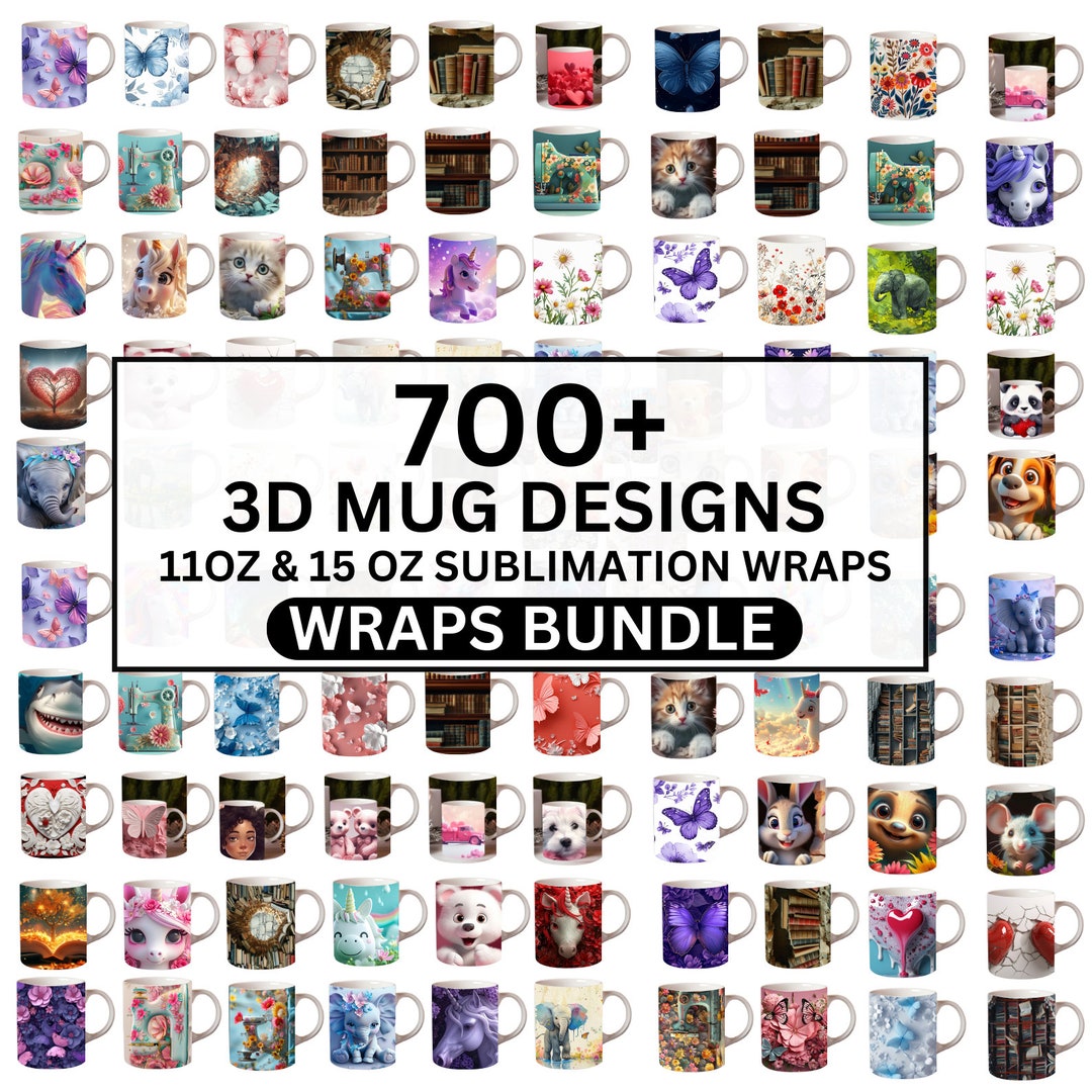 700+ 3D Mug Wrap Sublimation Design, Wildflowers Mug Wrap, 11oz and ...