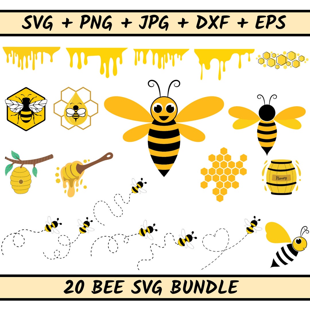 Bee Svg, Bee Png, Honeycomb Svg, Queen Bee Svg, Bee Clipart, Bee Hive ...