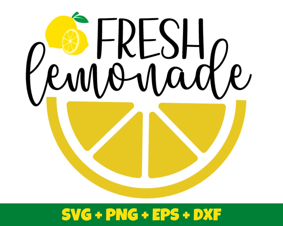Fresh Lemonade Svg Lemon Slice Cut Svg File Lemon Clipart - Etsy Canada
