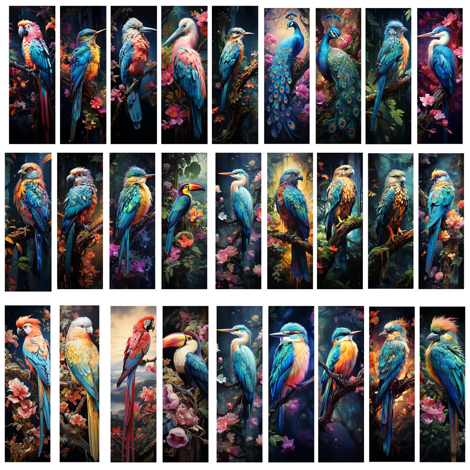 200+ Birds Bookmark Bundle, Bookmark Sublimation Designs, Flamingo ...