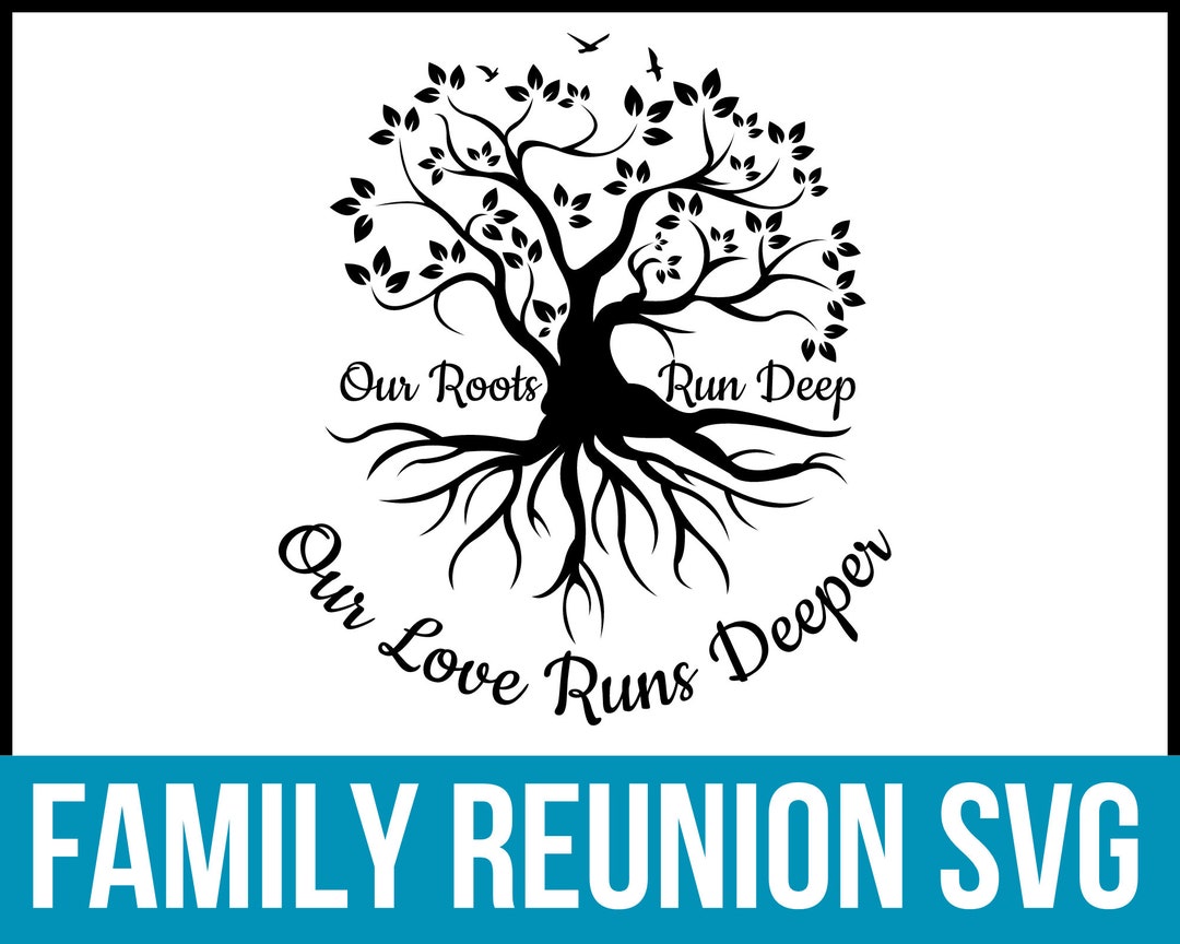 Family Tree With Quotation Svg, Family Reunion Svg, Tree of Life Svg ...