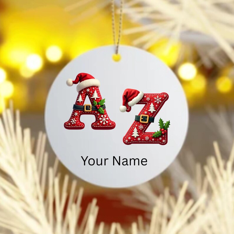 Christmas Alphabet Ornament PNG Bundle, Christmas Letter Ornaments ...