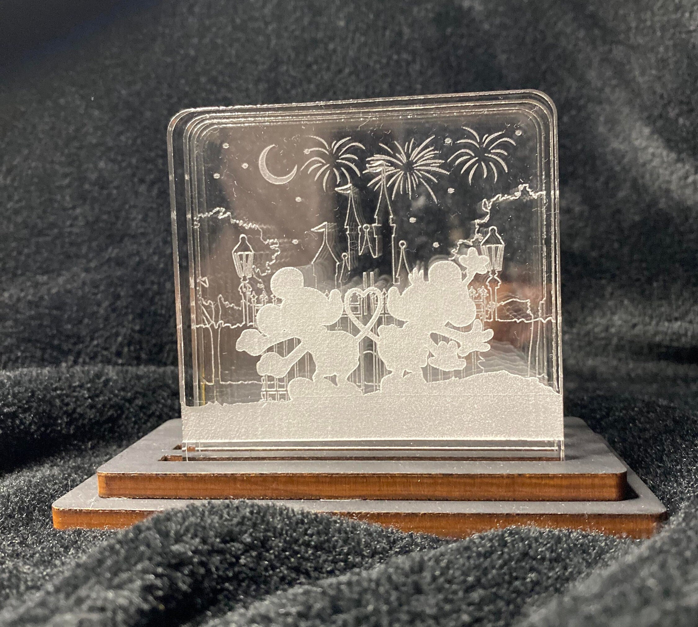 Mickey and Minnie Mouse Coaster Set - Etsy