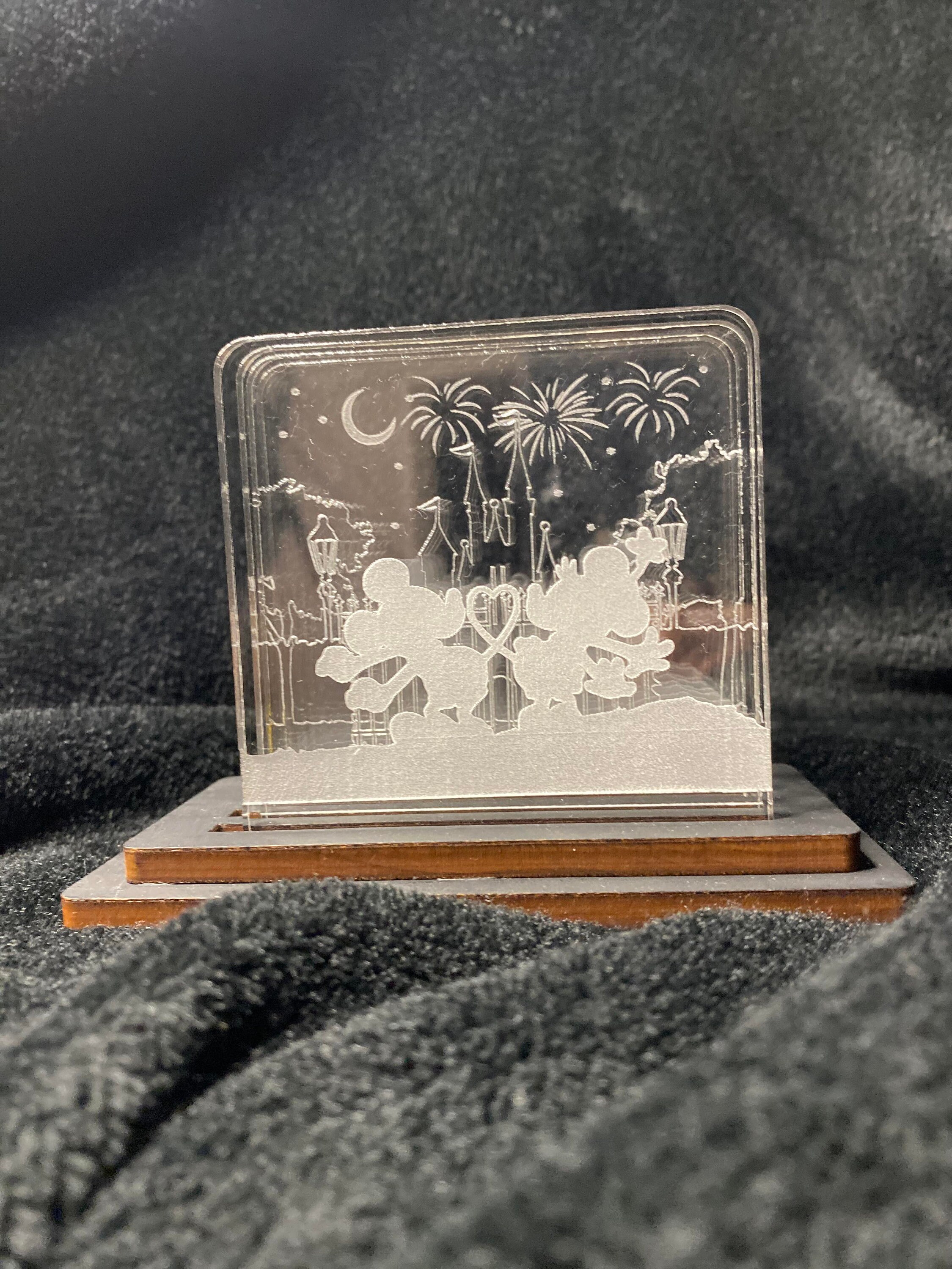 Mickey and Minnie Mouse Coaster Set - Etsy