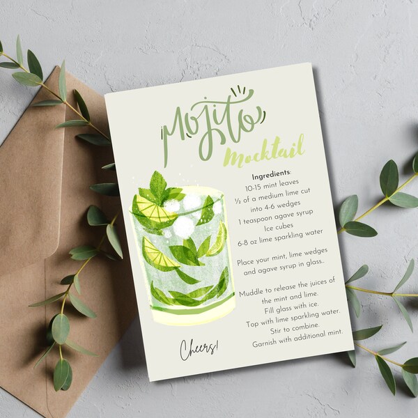 Mocktail Printable - Etsy