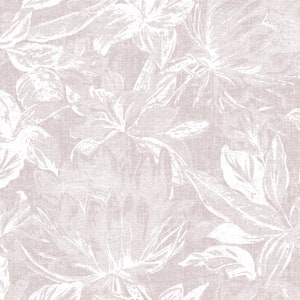 Linen Wallpaper Flowers on Light Background Peel and Stick and ...