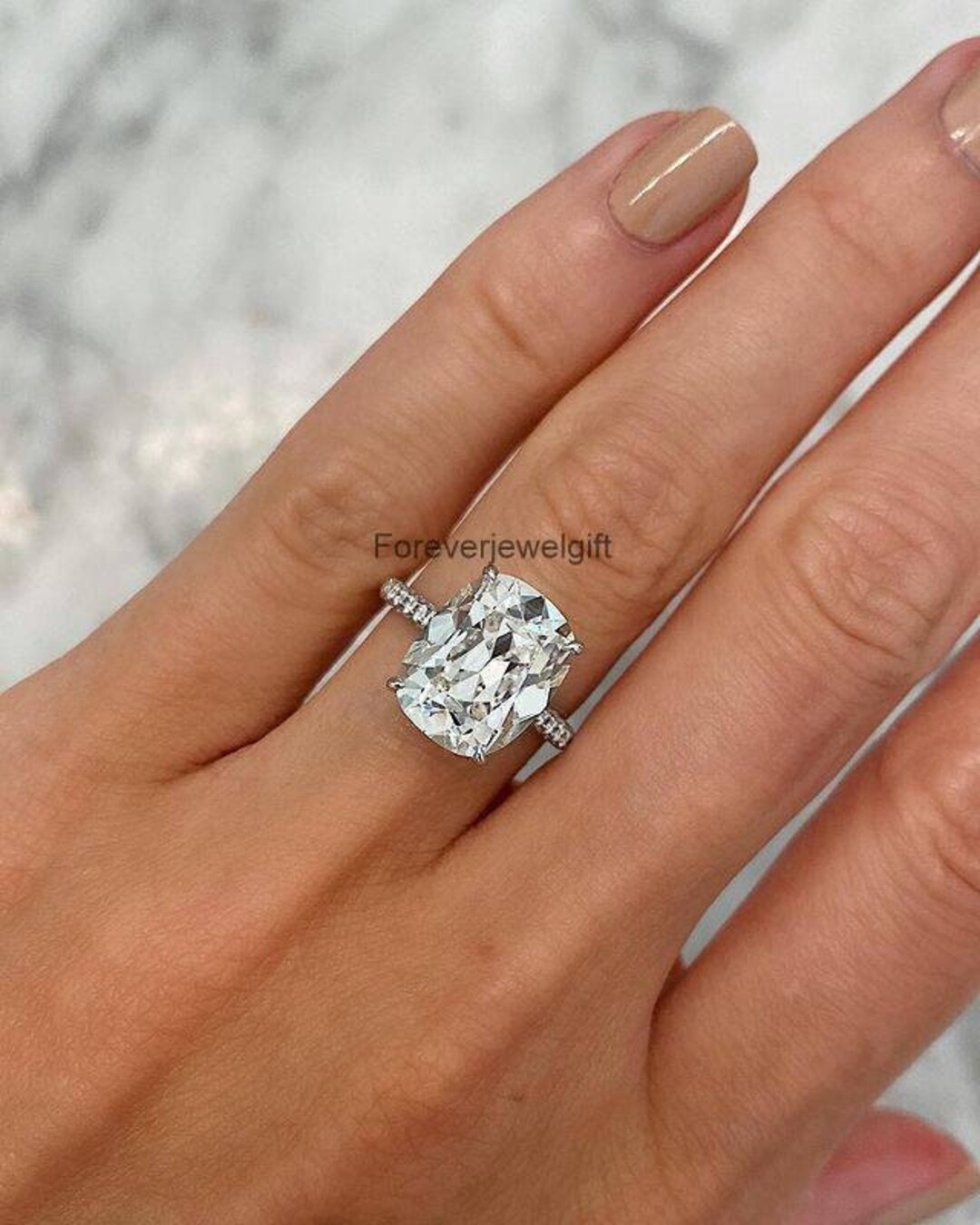 Rectangular Ct Sterling Silver Diamond Ring Affordable