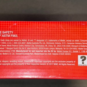 WWE WWF Wrestling Official Retro Ring Ropes Feature Pro Tension Action ...