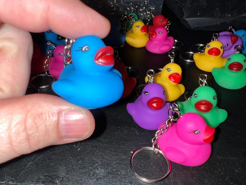 6 Custom Different Colored Keychain Mini Rubber Ducks for Wrangler ...