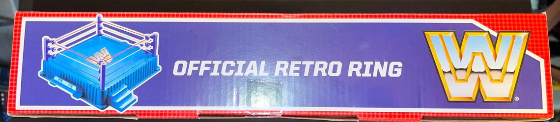 WWE WWF Wrestling Official Retro Ring Ropes Feature Pro Tension Action ...