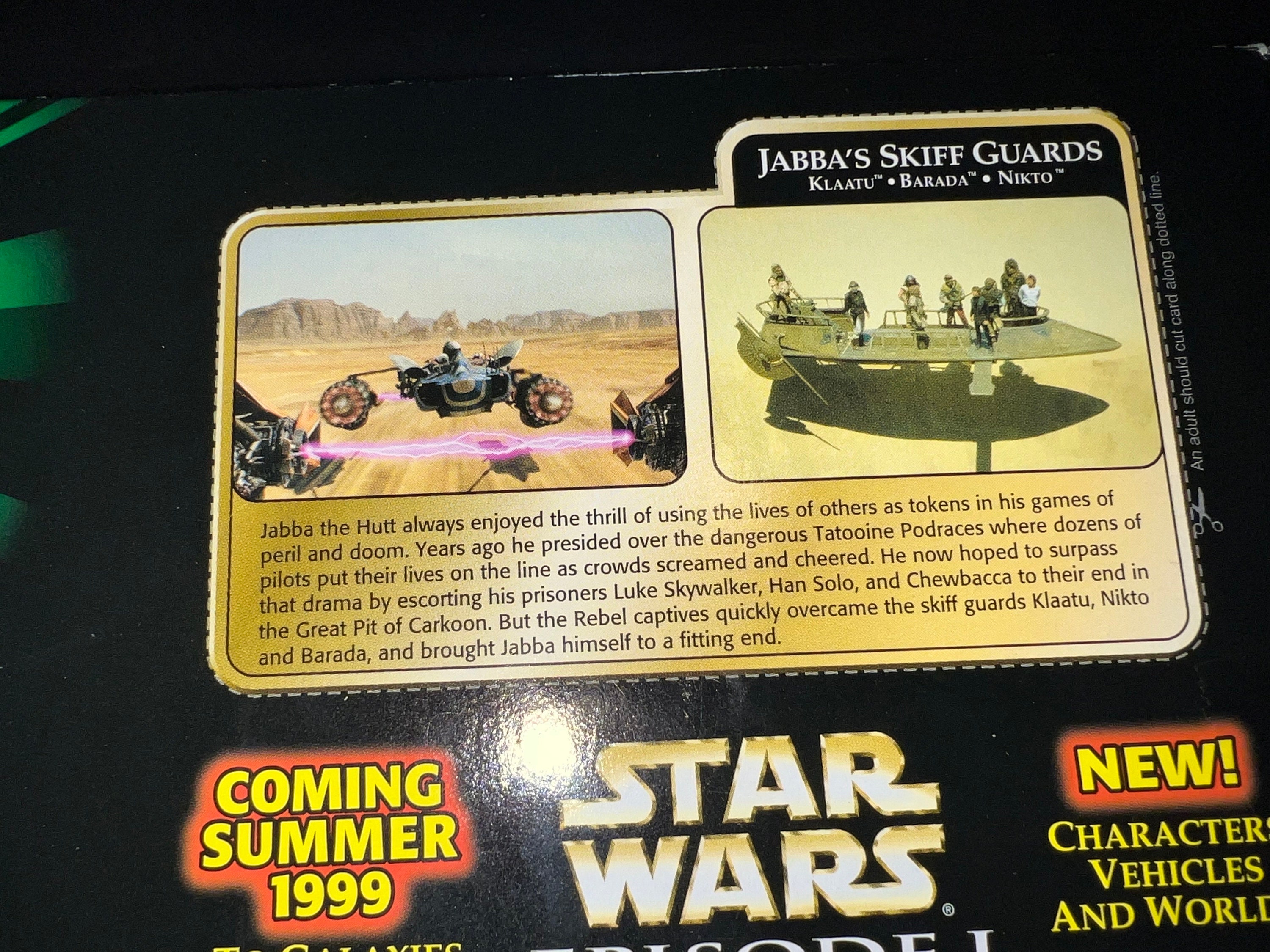 1998 Power of the Force Jabbas Skiff Guards Klaatu Barada Nikto New ...