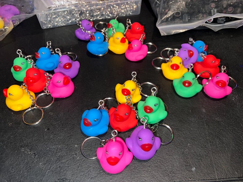 6 Custom Different Colored Keychain Mini Rubber Ducks for Wrangler ...