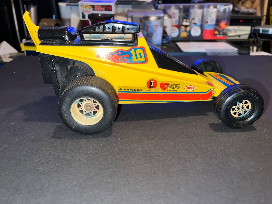 1976 Power Shifters Pull String Race Car 2 Speed Extending Front End ...