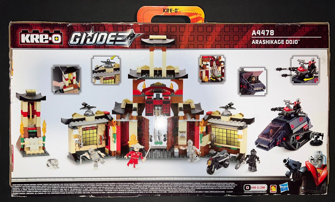 2013 Kre-o GI Joe Toys R Us Exclusive Arashikage Dojo 697 Pieces 6 Mini ...