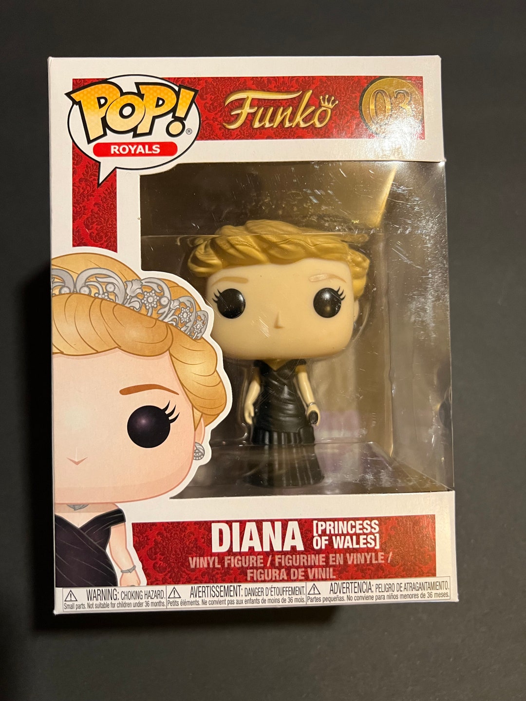 Funko Pop Royals 03 Diana Princess of Wales in Black Dress Has a Little ...
