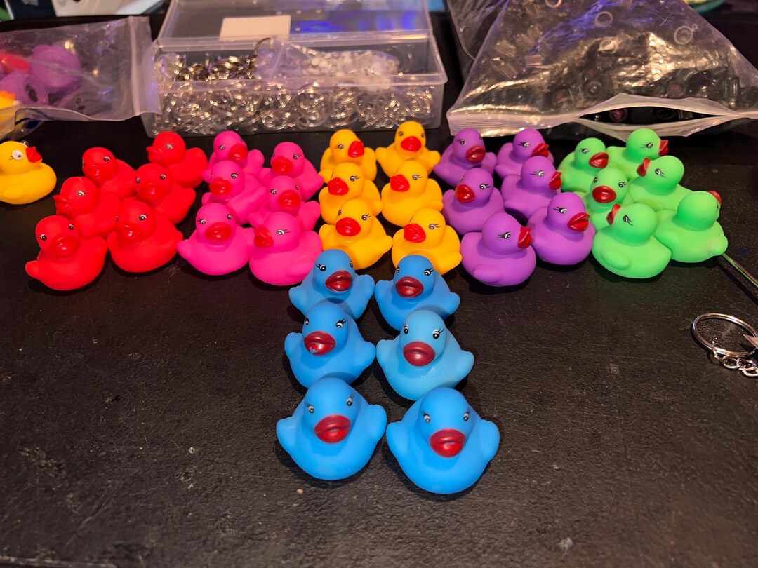 You Will Receive a Lot of (6) Six Custom Colored Mini Rubber Duck Valve ...