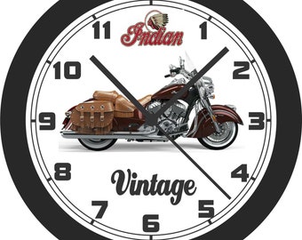 Indian Motorcycle Wall Clock - Etsy