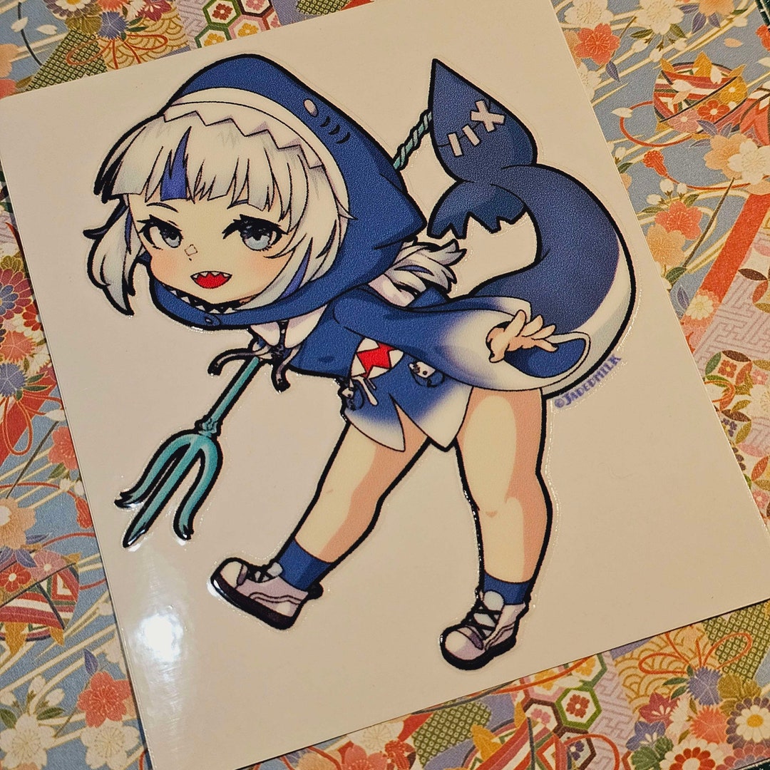 Gawr Gura Transfer Sticker - Etsy