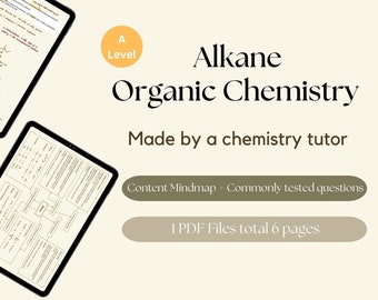 Organic Chemistry A Level Notes - Etsy