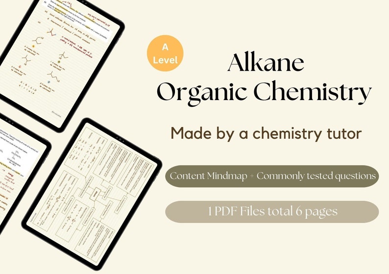 Alkane Organic Chemistry - A Level Chemistry Digital Notes - Etsy