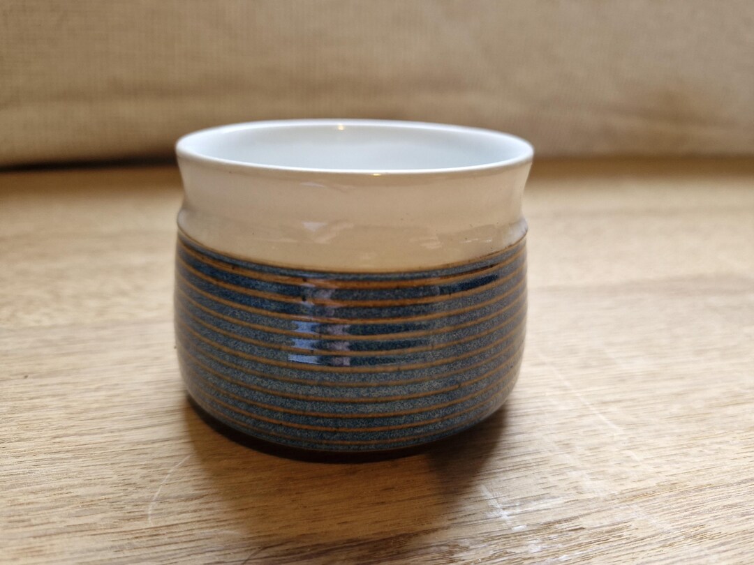 Denby Chatsworth Pottery Blue Ribbed Sugar Bowl Replacement Denby ...