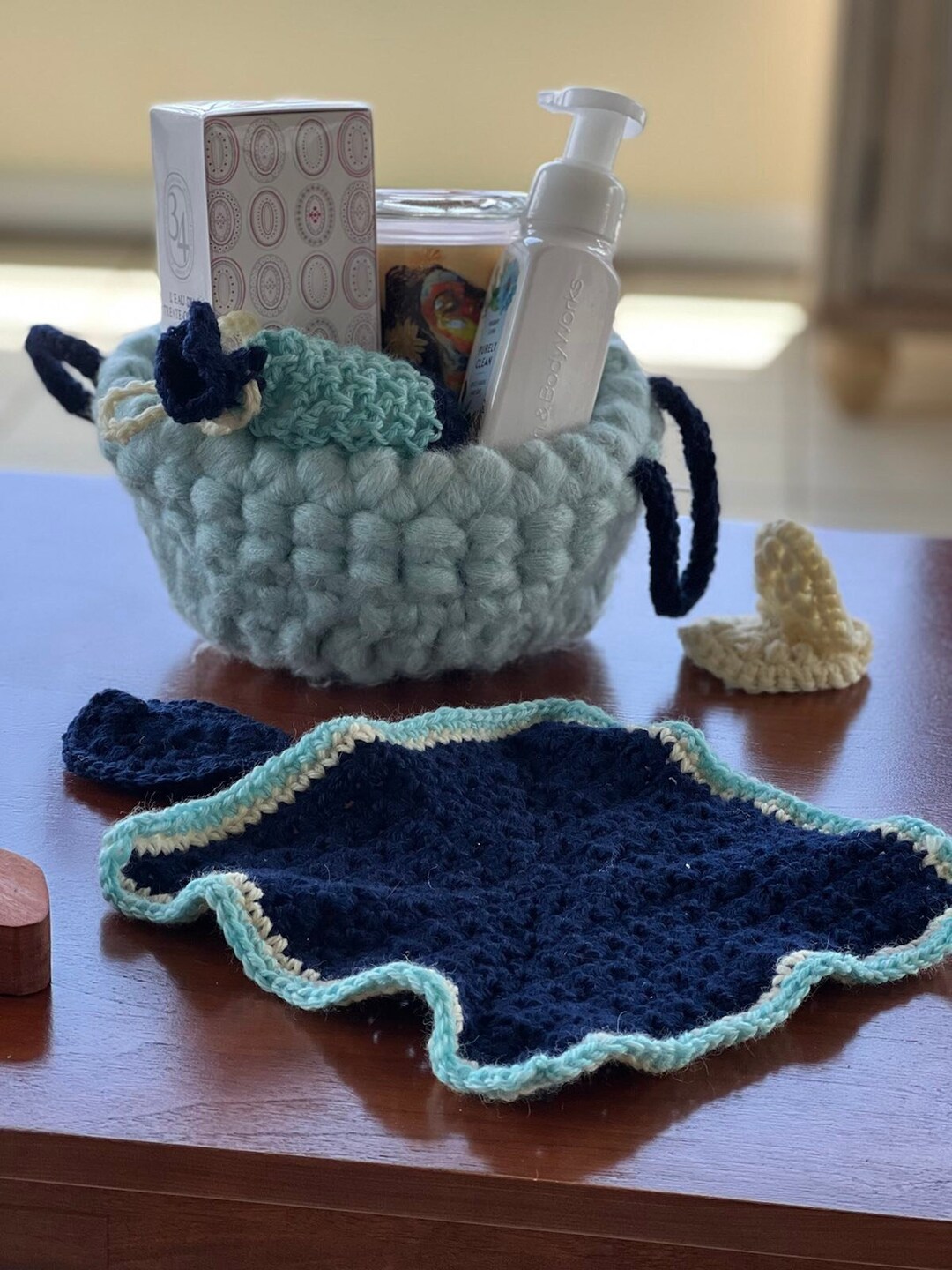 MADE TO ORDER Handmade Crochet Spa Set | 100% Cotton | Custom Colors - Etsy