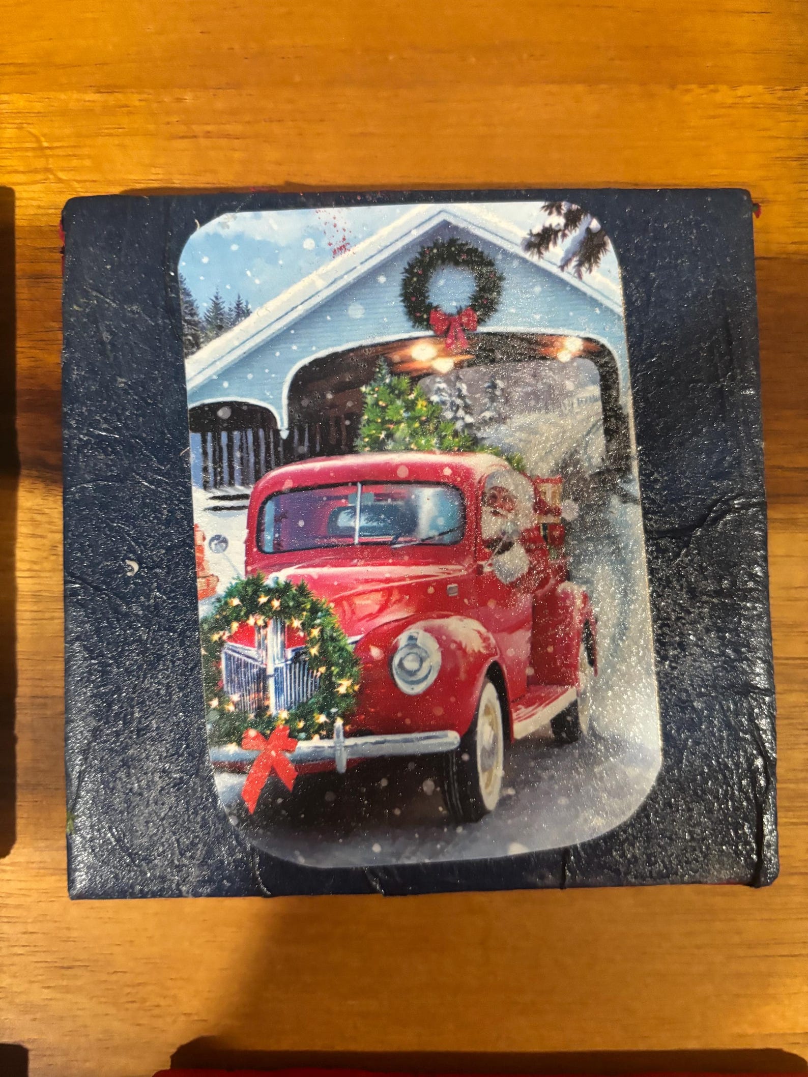 Handmade Christmas Decoupage Tiles. - Etsy