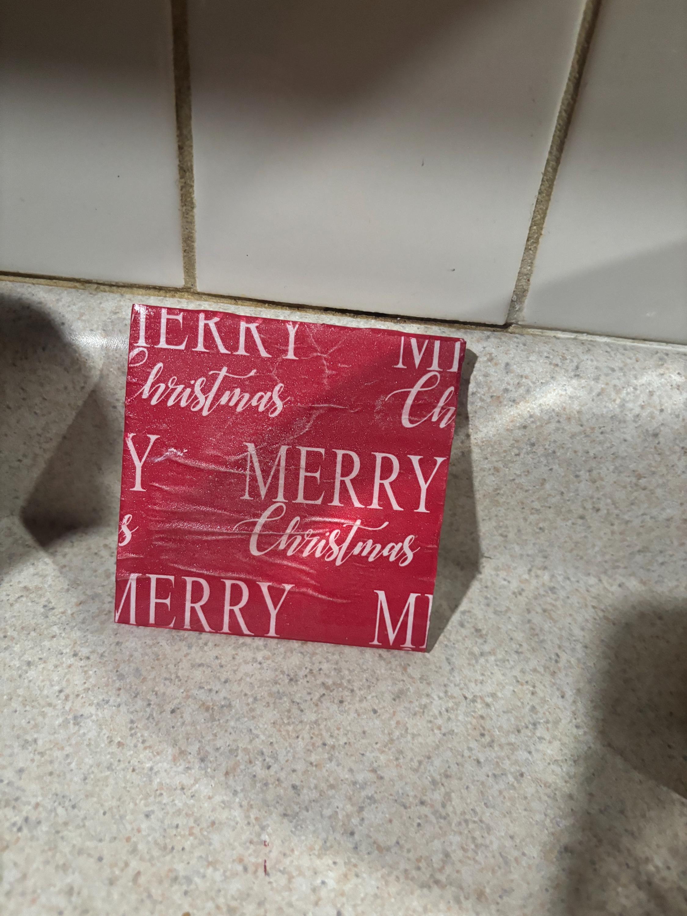 Handmade Christmas Decoupage Tiles. - Etsy