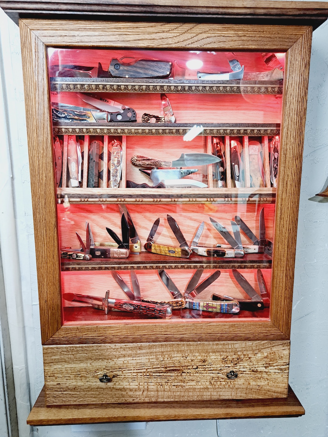 Pocket Knife Display Case Wall Hanging/ Free Standing - Etsy