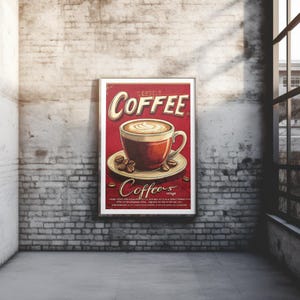 Coffee Shop Wifi Poster 24x32 - Vintage Café Wall Art - Etsy