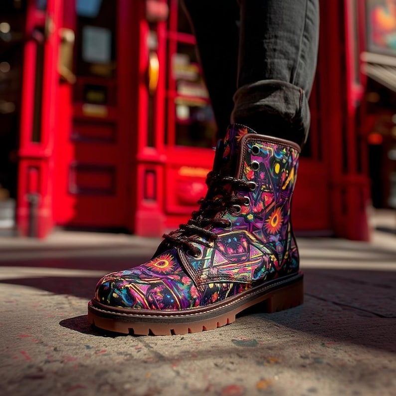 Mystical Leather Lightweight Streetwear Boots for Men & Women, Unique ...
