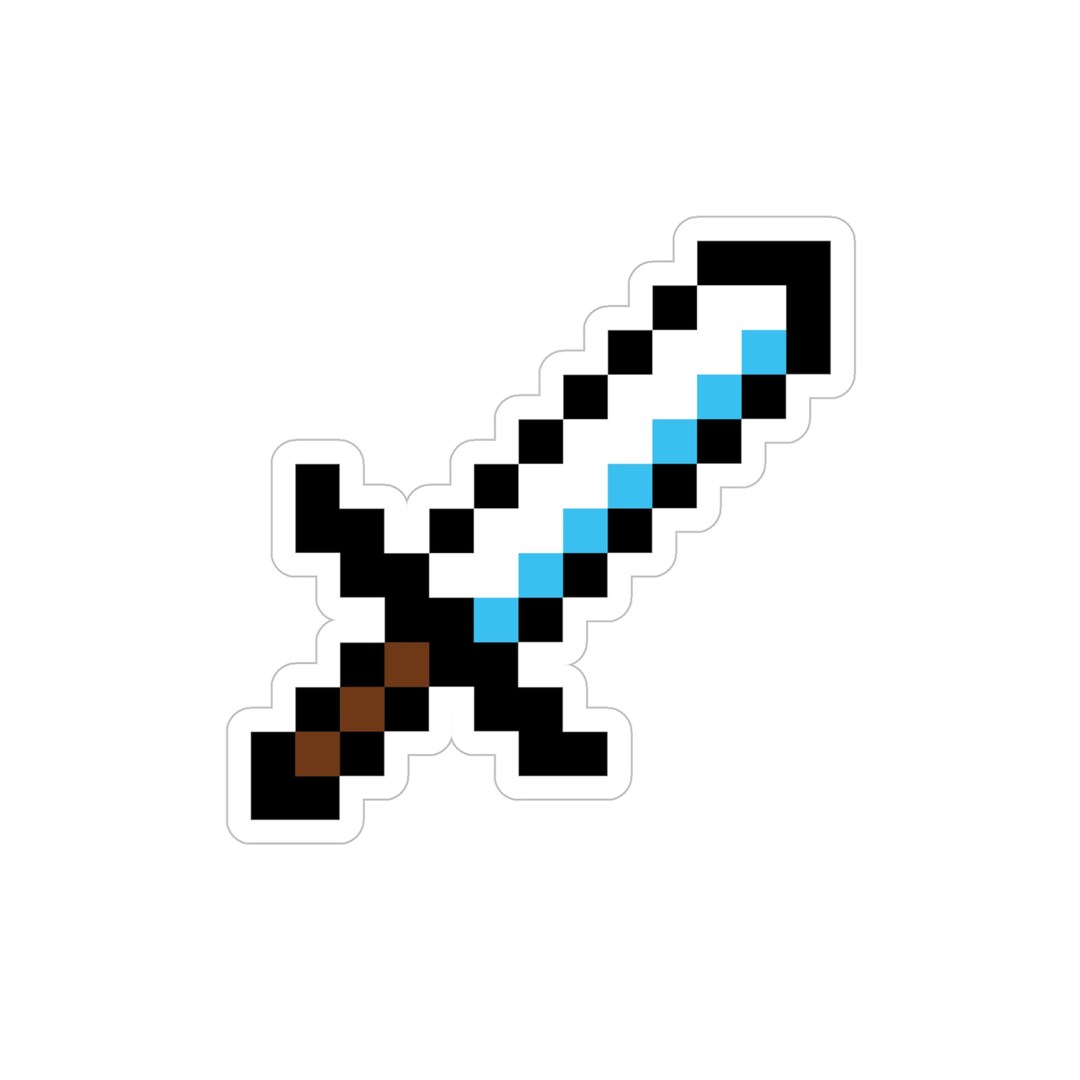 A Pixel Sword Transparent Outdoor Stickers, Die-cut - Etsy