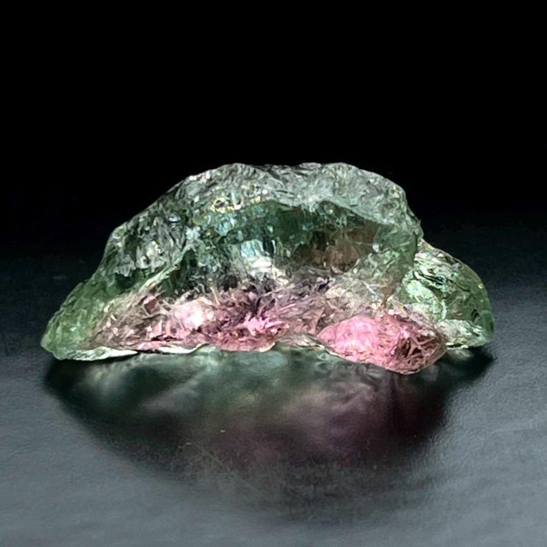 17.38 Cts Rare Electric Watermelon Tourmaline Rough Stone – Bi Color ...
