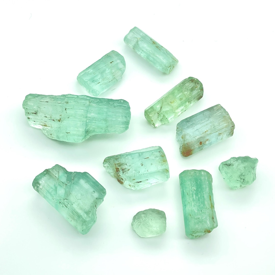 AAA Natural Nigerian Vanadium Emerald Rough Lot, Raw Big Beryl Emerald ...