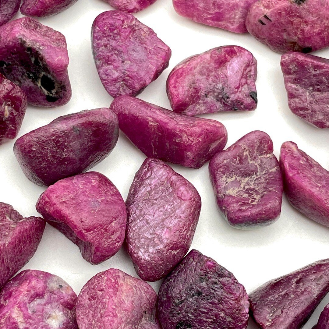Large Natural Ruby Rough Stones 16–20mm – Raw Uncut Rubies for Jewelry ...